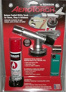 Amazon.com: RONSON "AERO TORCH" BUTANE TORCH KIT--NOW WITH WINDGUARD ...