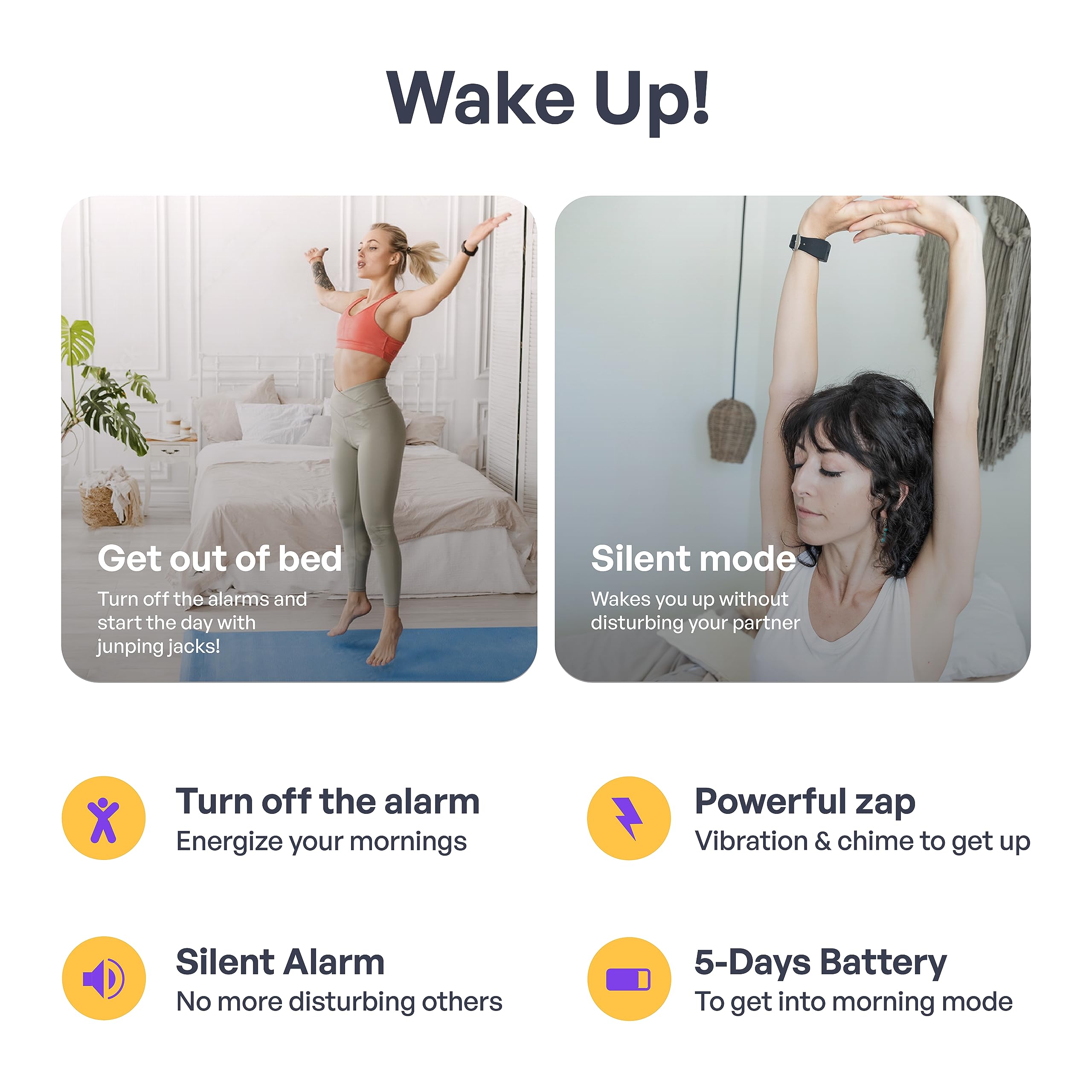 Mua Pavlok Shock Clock | Budget Silent Alarm Clock | Perfect for Heavy ...