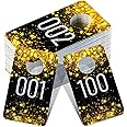 Amazon.com: Jetec Live Plastic Gold Consecutive Live Number Tags 1.5 x ...
