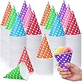 Amazon.com: Amyhill 1200 Pieces 6 oz Snow Cone Cups Bulk Colorful Cone ...