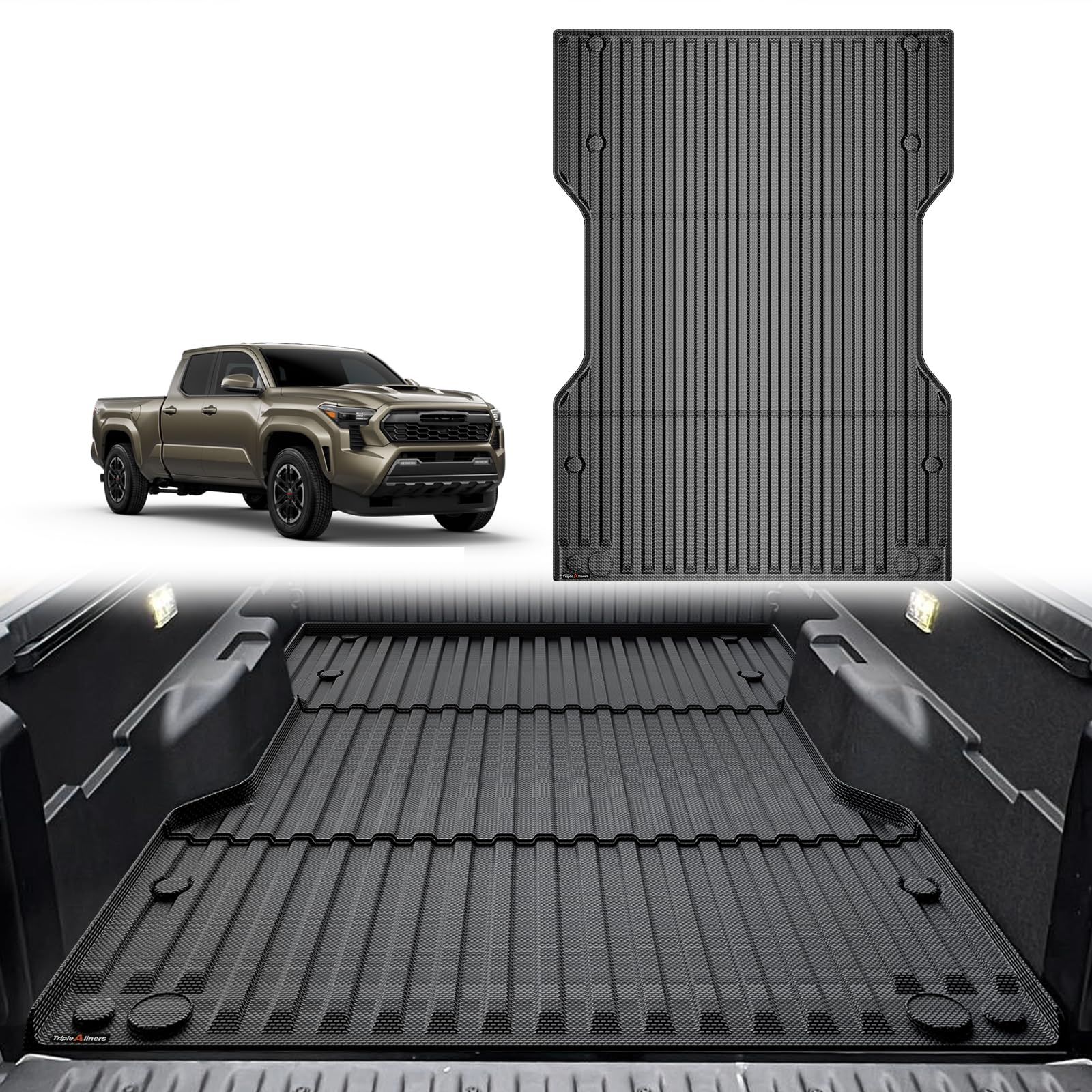 TripleAliners Truck Bed Mat Compatible with 2024 2025 Toyota Tacoma ...