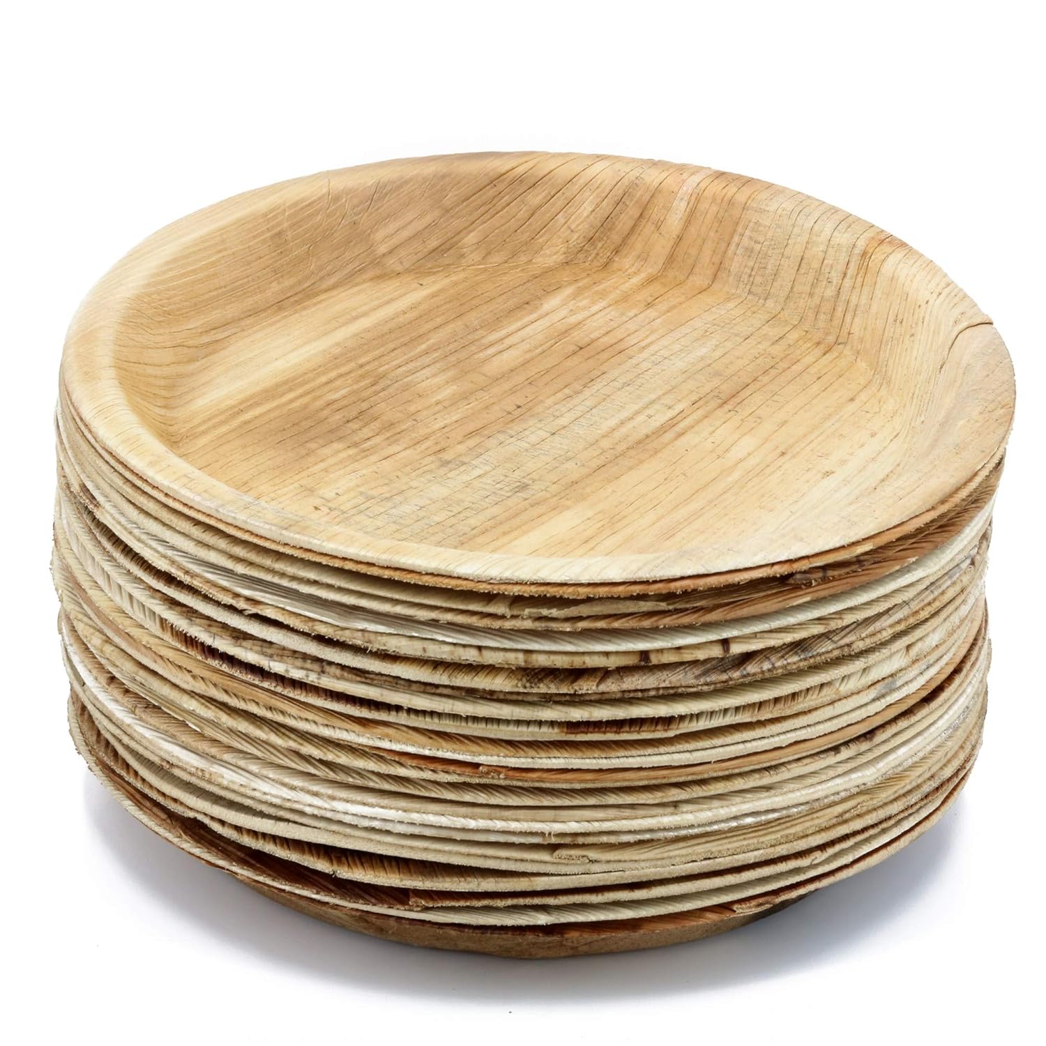 Buy TruSwag Disposable Wooden Plates Round 12 Areca Palm Leaf Plates Dinnerware For Family buy-truswag-disposable-wooden-plates-round-12-areca-palm-leaf-plates-dinnerware-for-family