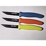 Amazon.com: Kitchen Paring Knife Set of 3 - Orange | Blue | Green ...