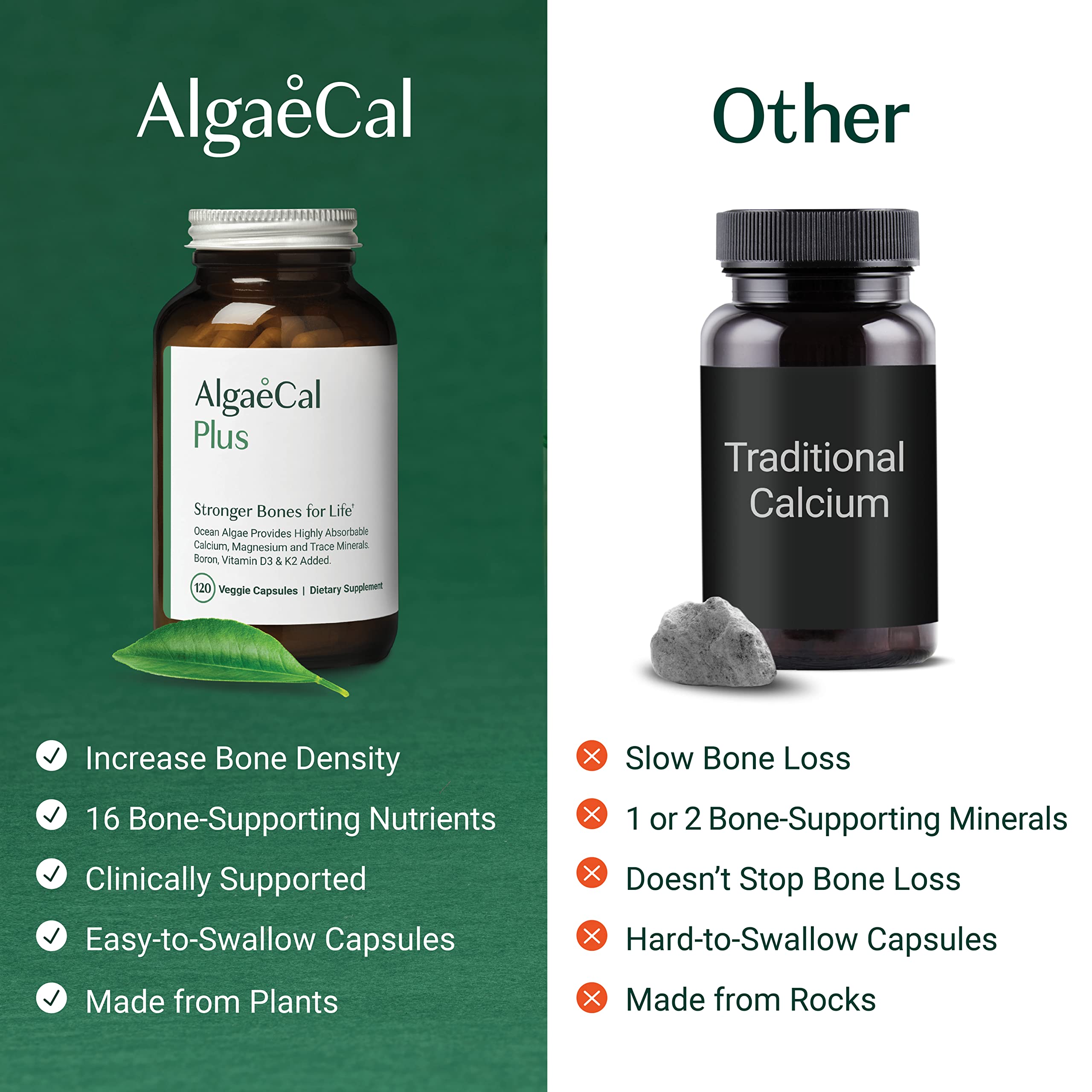 Mua ALGAECAL Plus - Organic Red Algae Calcium Supplement, Vitamin K2 ...