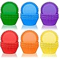 Amazon.com: Whaline 600Pcs Colorful Cupcake Liners Bright Rainbow Paper ...