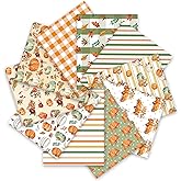 Amazon.com: Whaline 10Pcs Fall Cotton Fabric Bundles 18 x 22 Inch Fall ...