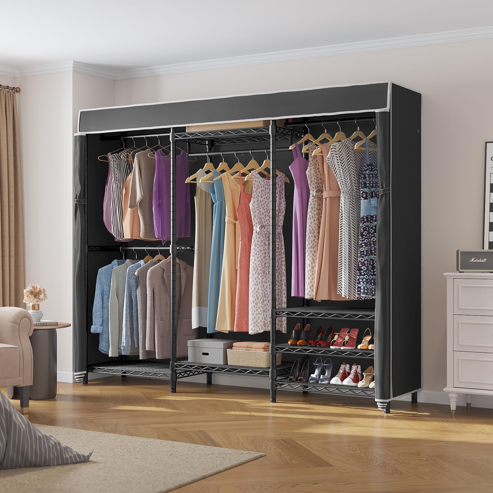 Mua VIPEK V5C Heavy Duty Covered Clothes Rack Portable Bedroom Armoires ...