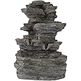 Amazon.com: Tabletop Waterfall Fountain with Cascading Rock and LED ...