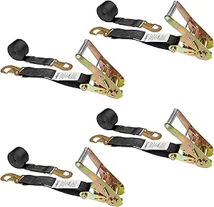 Amazon.com: US Cargo Control - Car Straps - Ratchet Straps with Snap Hook - 2 Inch Wide X 12 ...