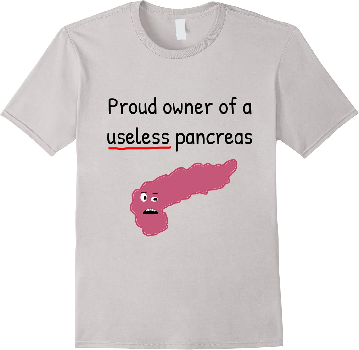 Amazon.com: Proud Owner Of A Useless Pancreas Funny Diabetes T-Shirt ...