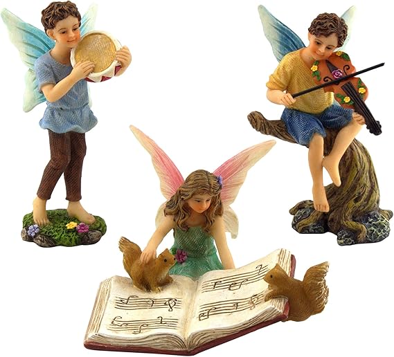 Amazon.com: PRETMANNS Fairy Garden Fairies – Miniature Accessories – 2 ...
