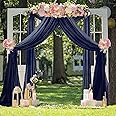 Amazon.com: FUHSY Navy Blue Arch Drapes Wedding Arch Draping Fabric ...