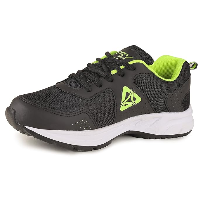 Buy TRV Sports Men's Sport Shoes Black & Parrot Green(TRV-DC-60-BPG_10 ...
