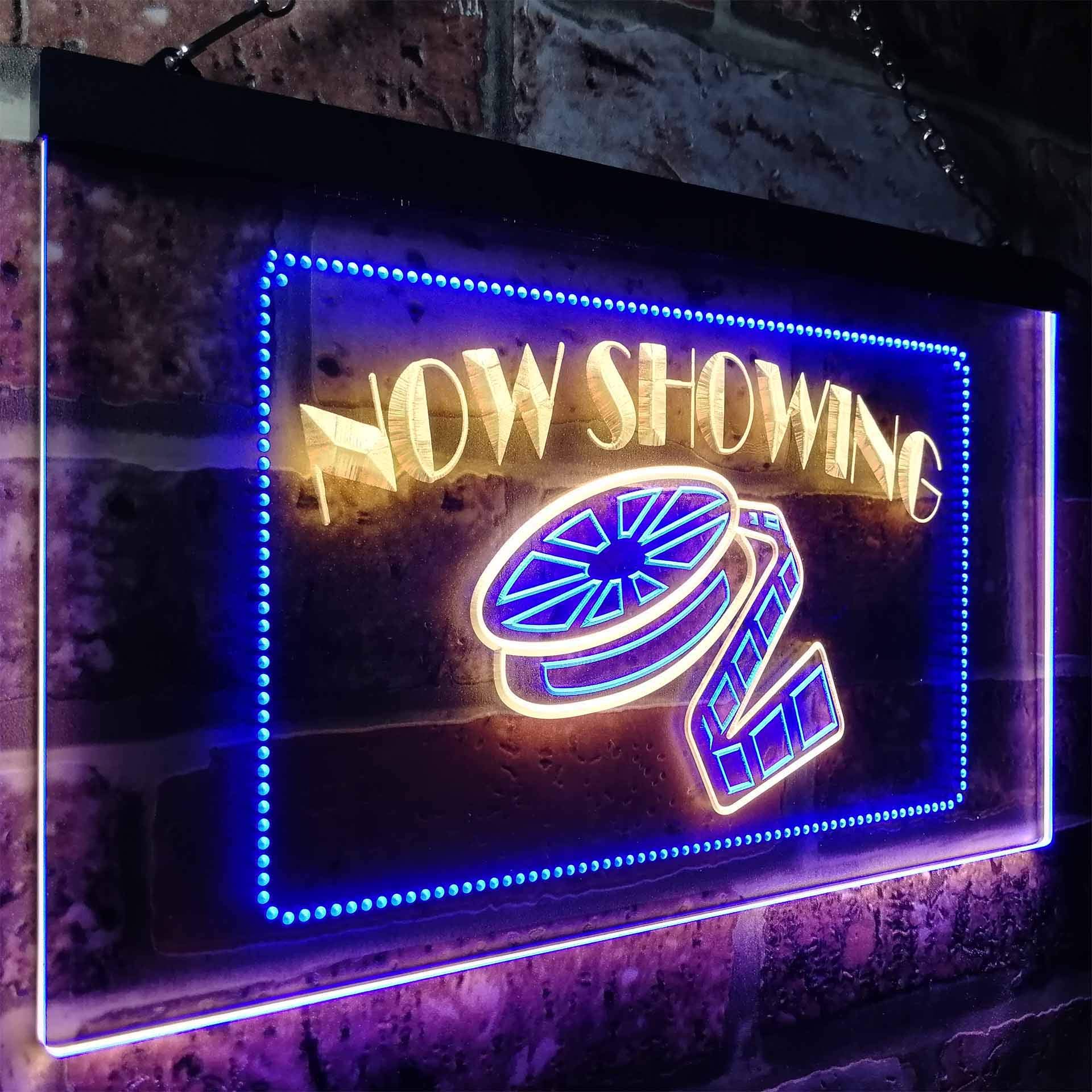 ADVPRO Now Showing Film Movie Home Theater Dual Color LED Neon Sign ...