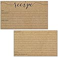 Amazon.com: Recipe Cards - Size 3x5 - Small Kraft Brown Lined Kitchen ...