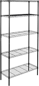 Amazon.com: Amazon Basics 5-Shelf Shelving Unit - Black: Home & Kitchen
