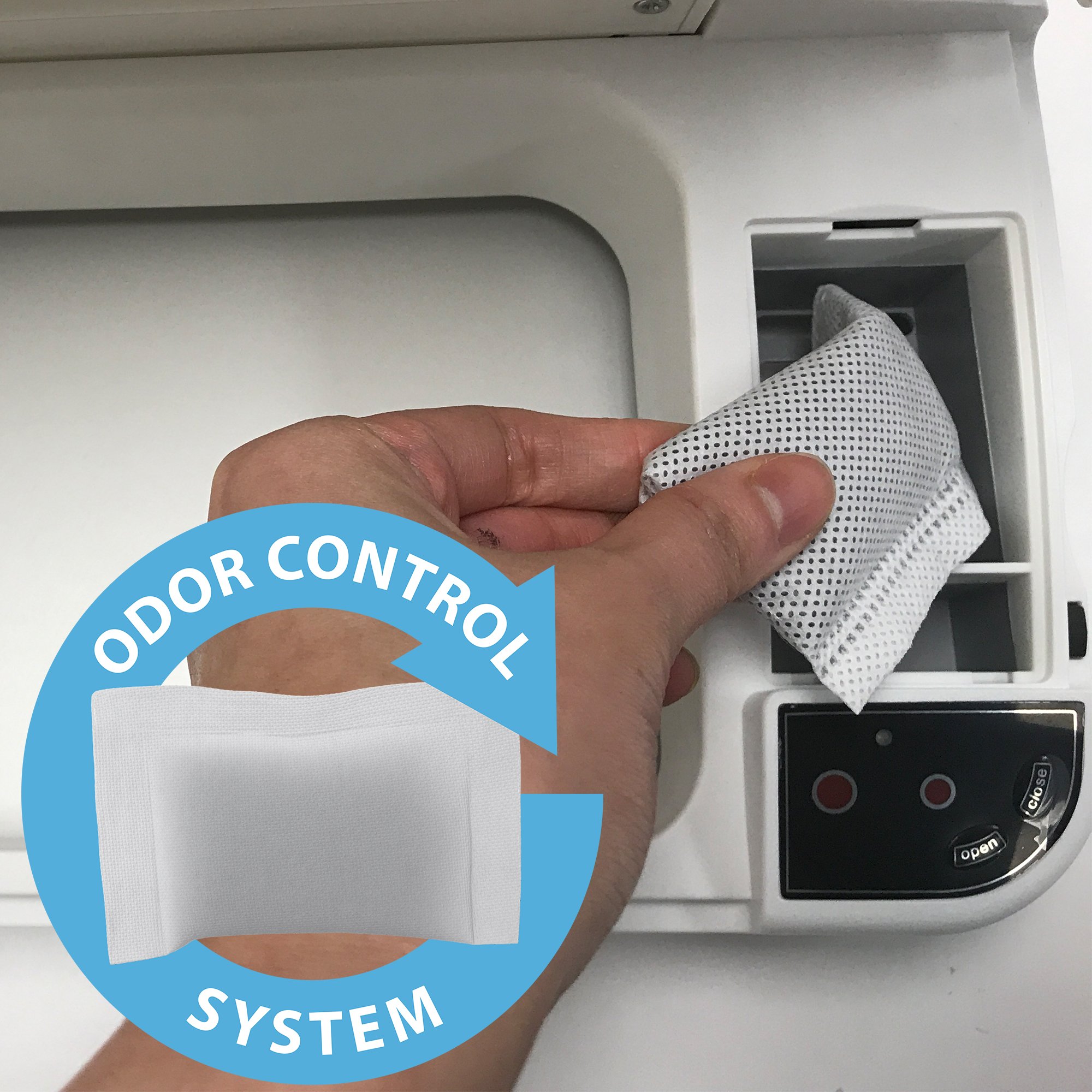 iTouchless Multifunction Matte Finish Trash Can, 2.5 Gallon, Pearl White