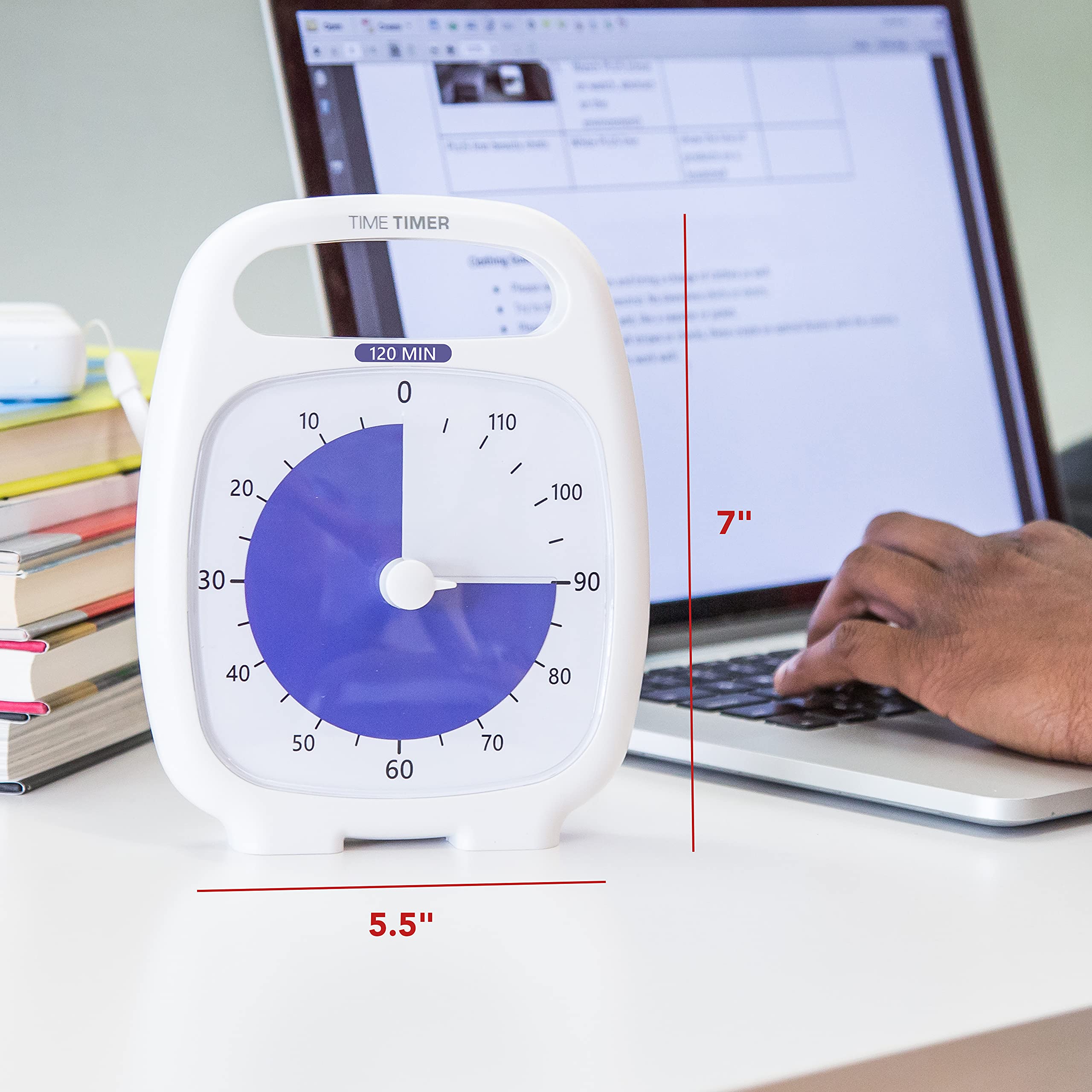 Mua TIME TIMER PLUS 120 Minute Desk Visual Timer Countdown Timer with Portable Handle for ...