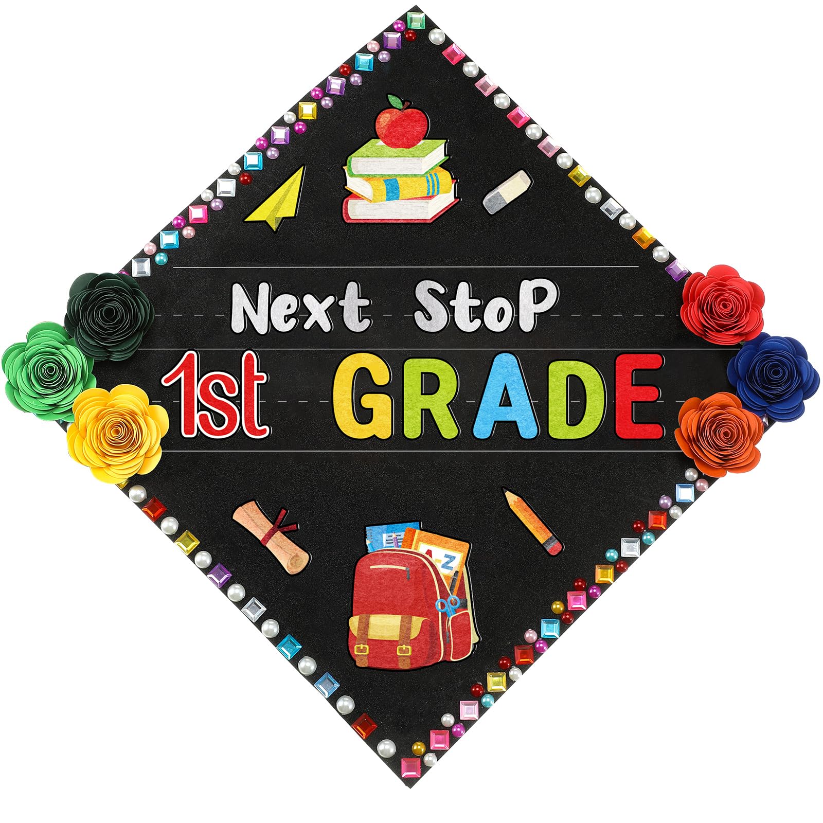 Hahafelt 30 Pcs Graduation Cap Topper Craft for Pre-k Kids 2025 DIY ...