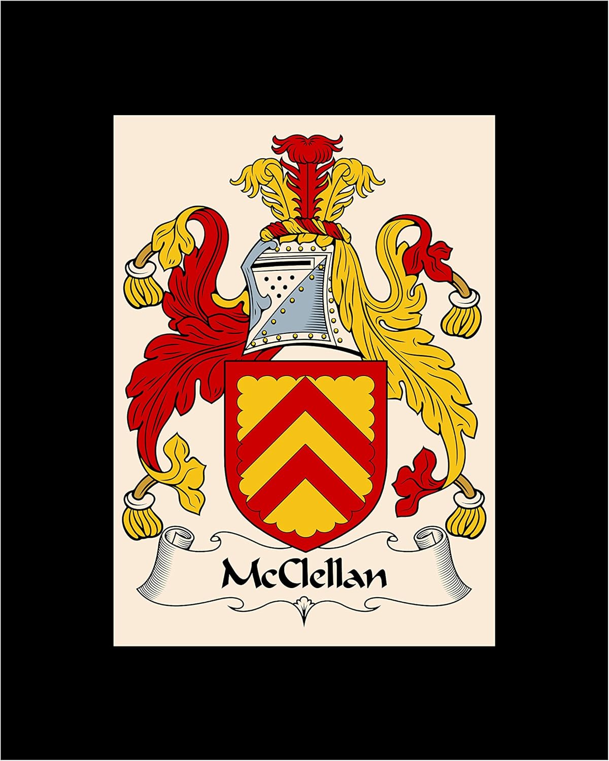 Amazon.com - Carpe Diem Designs McClellan Coat of Arms/McClellan Family ...