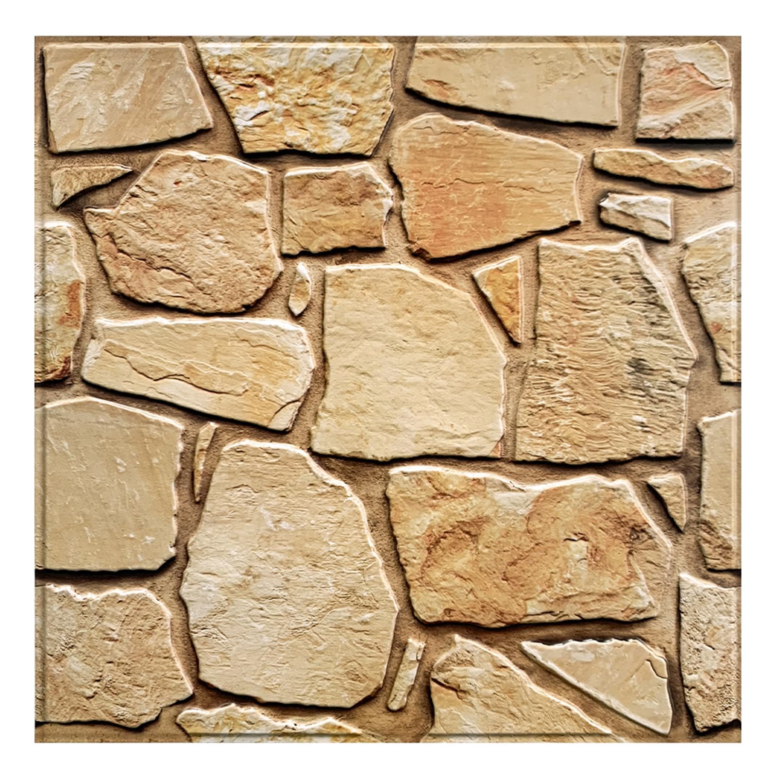 Commomy 10 Sheets Fieldstone 3D PVC Wall Panels Peel and Stick Wall ...