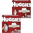 Amazon.com: Newborn Baby Diapers (128ct) & Size 1 (198ct), Huggies Little Snugglers : Baby