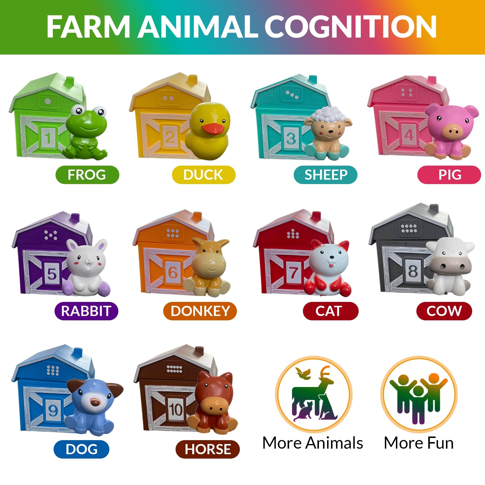 Mua MimiNGrey Learning Barn Toys for Toddlers 1 2 3 Years Old, 20PC ...