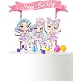 Amazon.com: Cute Dolls Cake Topper for Girls | Dolls Birthday Party ...