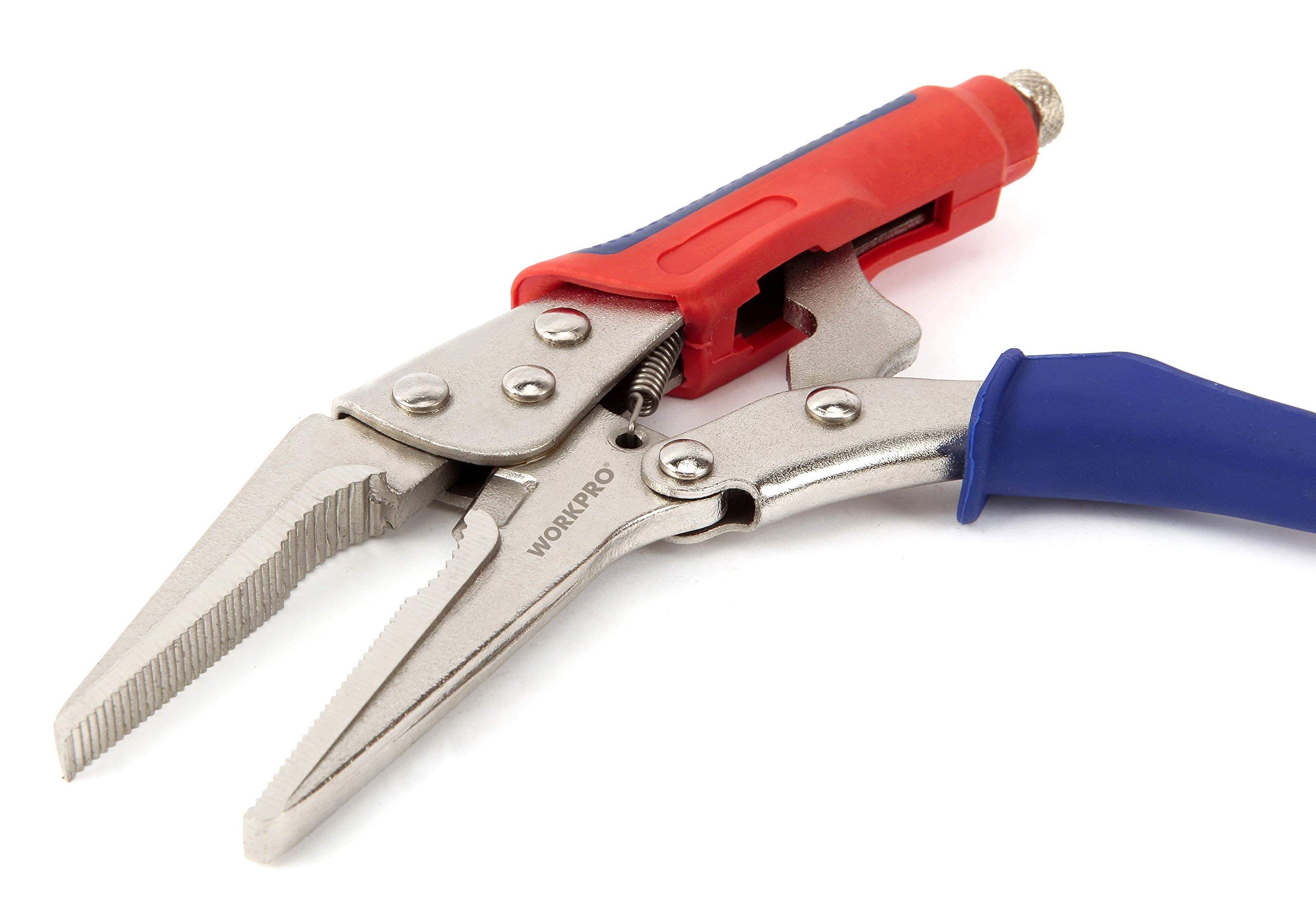 WORKPRO 3-piece Locking Pliers Set, 10-inch Curved Jaw, 7-inch Curved ...