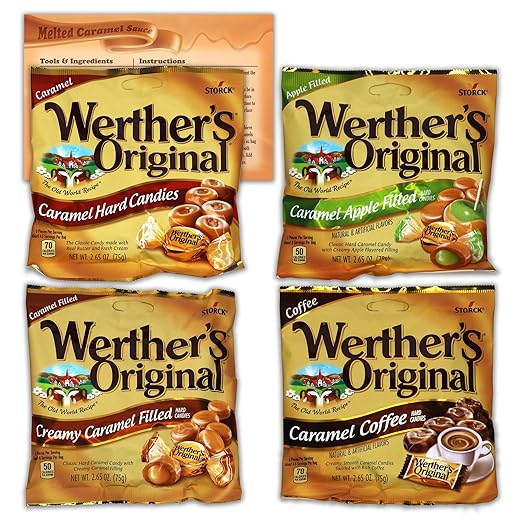 Amazon.com : Werthers Hard Candy Variety Pack of 4 Flavors - 2.65 Ounce ...