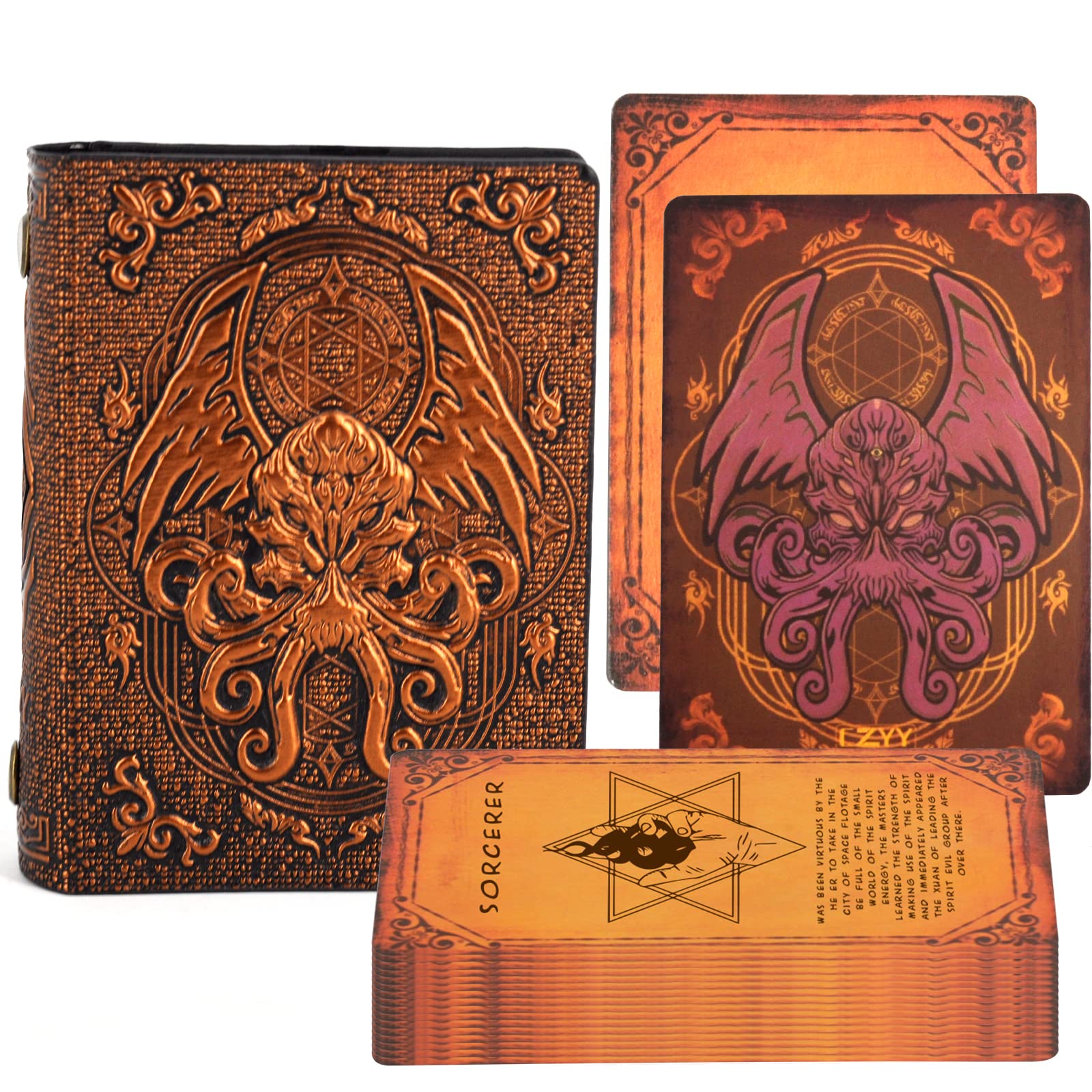 DND Spellcard Holder Cthulhu Embossed Hard Cover Spellbook Deck Case ...