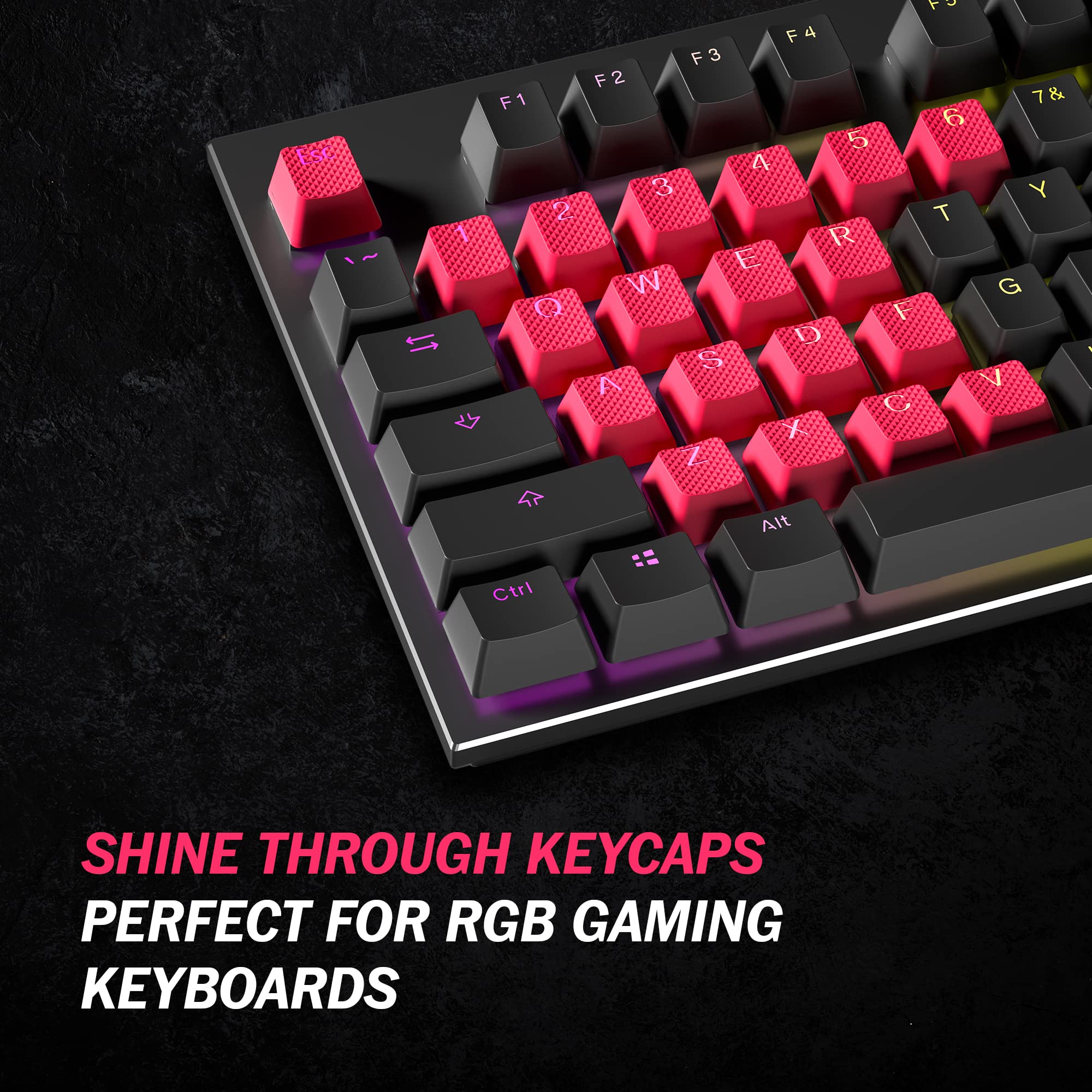 Mua Rubber Keycaps Set | Anti-Slip Texture | Doubleshot Backlit Keycap ...