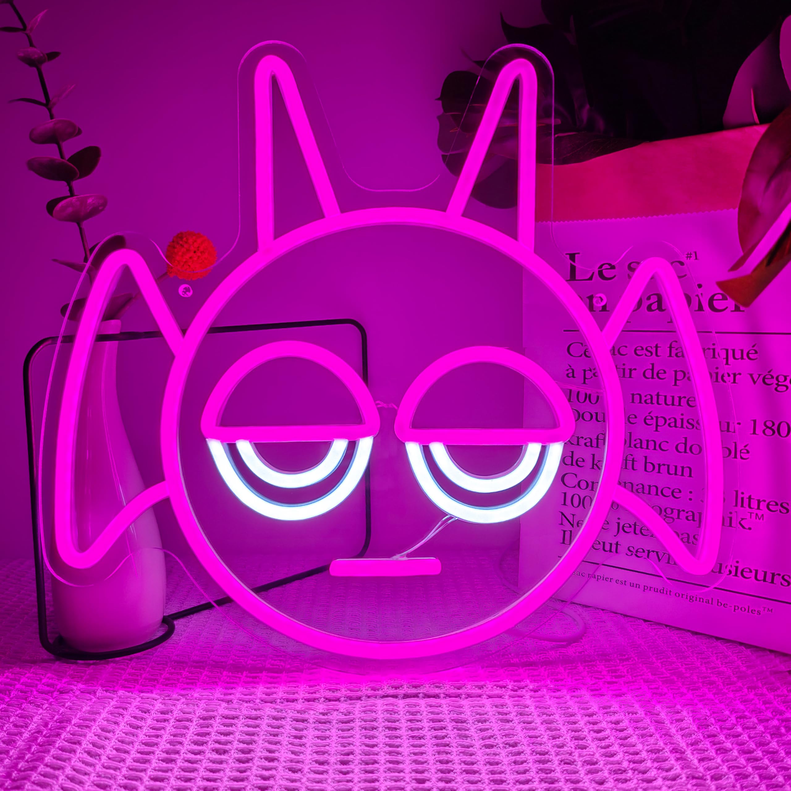 Sprunki Durple Neon Sign LED Gaming Light for Sprunki Fans Sleepy Cute ...