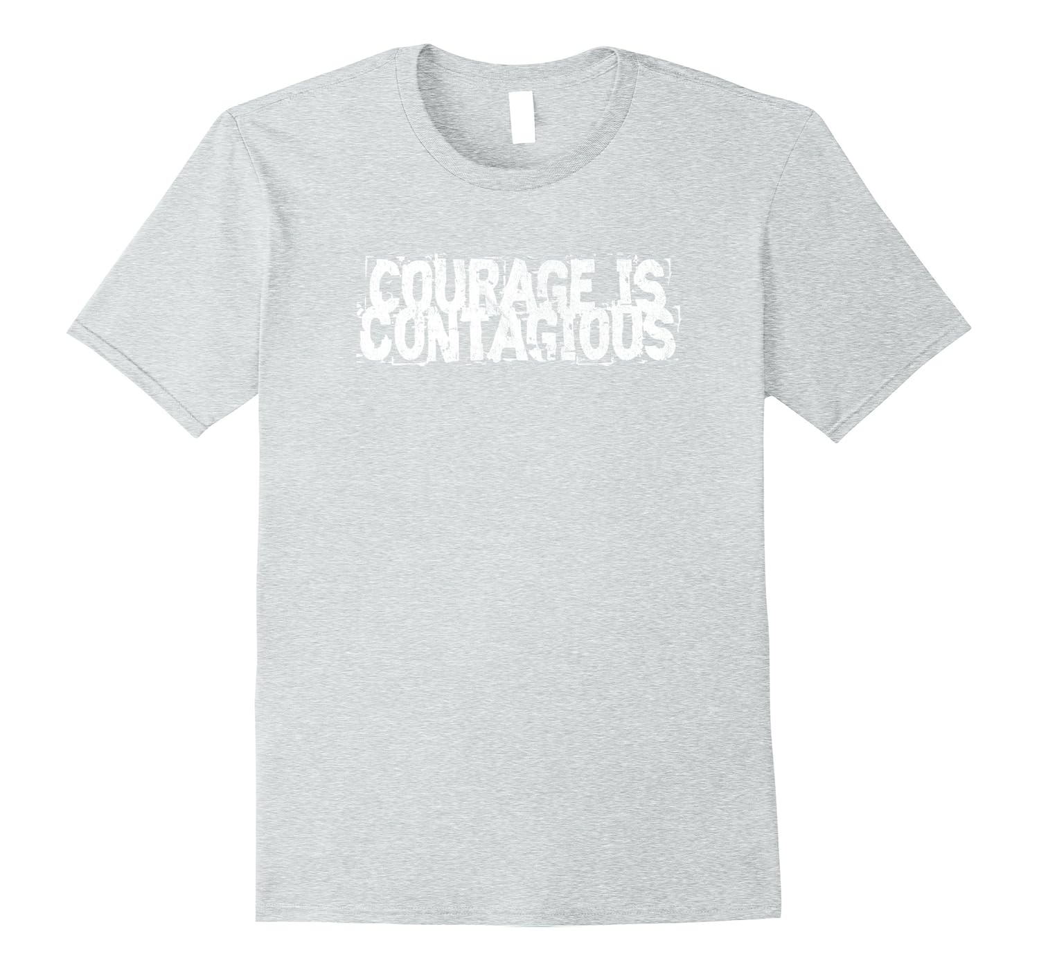 Purple Heart Shirt – Courage Is Contagious – White Text – Hntee.com