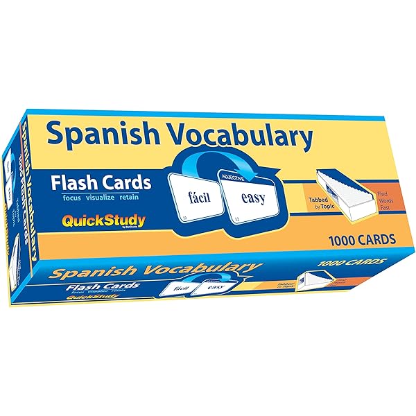 Briston Spanish Vocabulary Learning Flash Cards with Pictures for ...