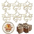 Amazon.com: 24 Pieces Fall Thanksgiving Maple Wooden Plate Decor ...