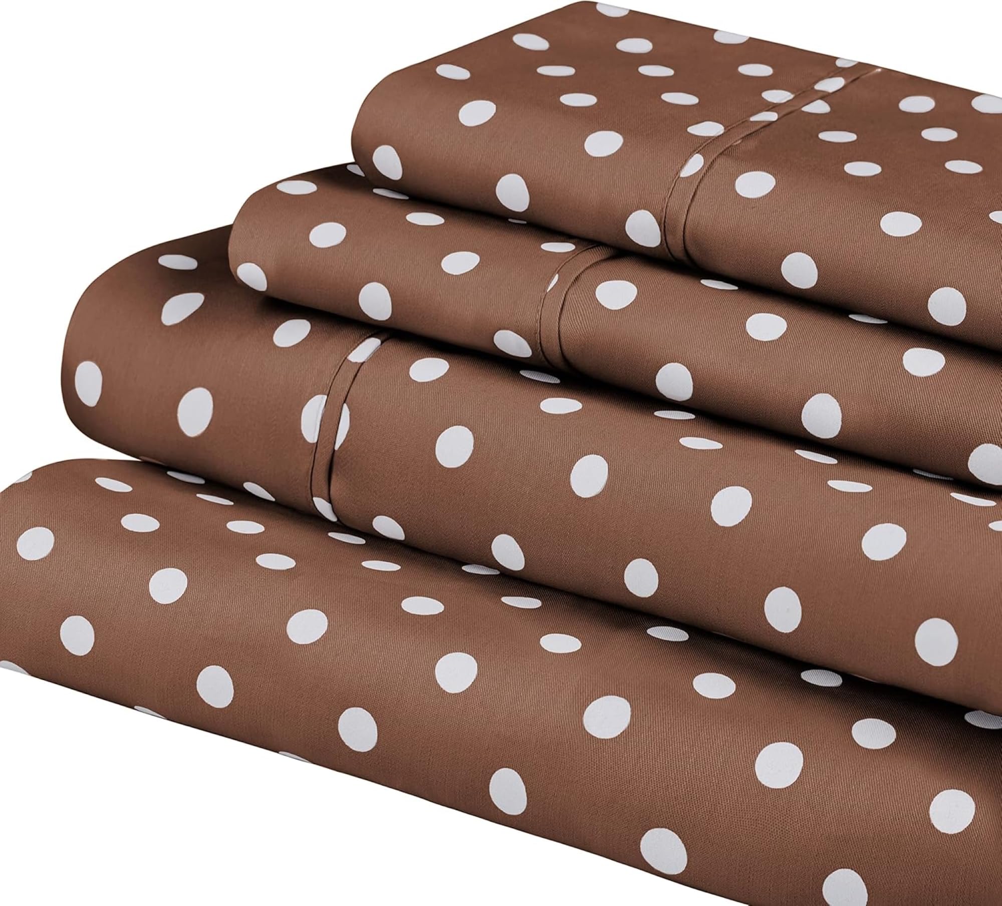 Superior Cotton Blend 600 Thread Count Sheet Set, Polka Dot Design ...