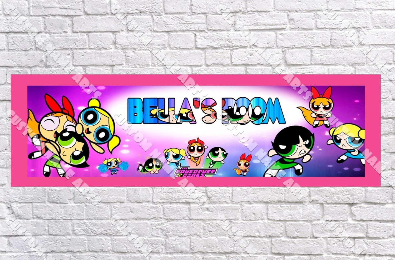 Amazon.com: Personalized Powerpuff Girls Banner - Includes Color Border ...