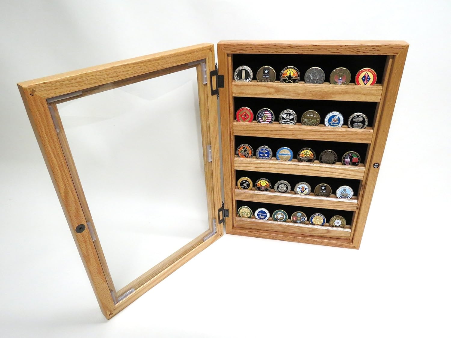 Amazon.com: Military Challenge Coin Display - Shadow Box Combo (Solid ...