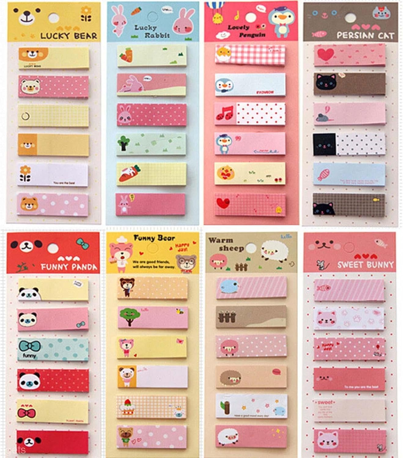 Cute Cartoon Sticker Office Post It Bookmark Marker Memo Index Tab ...