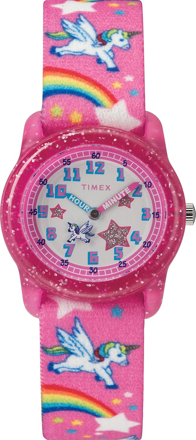 Timex Girls' Analogue Classic Quartz Watch with Nylon Strap TW7C25500 ...