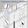 Senston Professional Badminton Rackets Set of 2, Carbon Fiber Composite ...