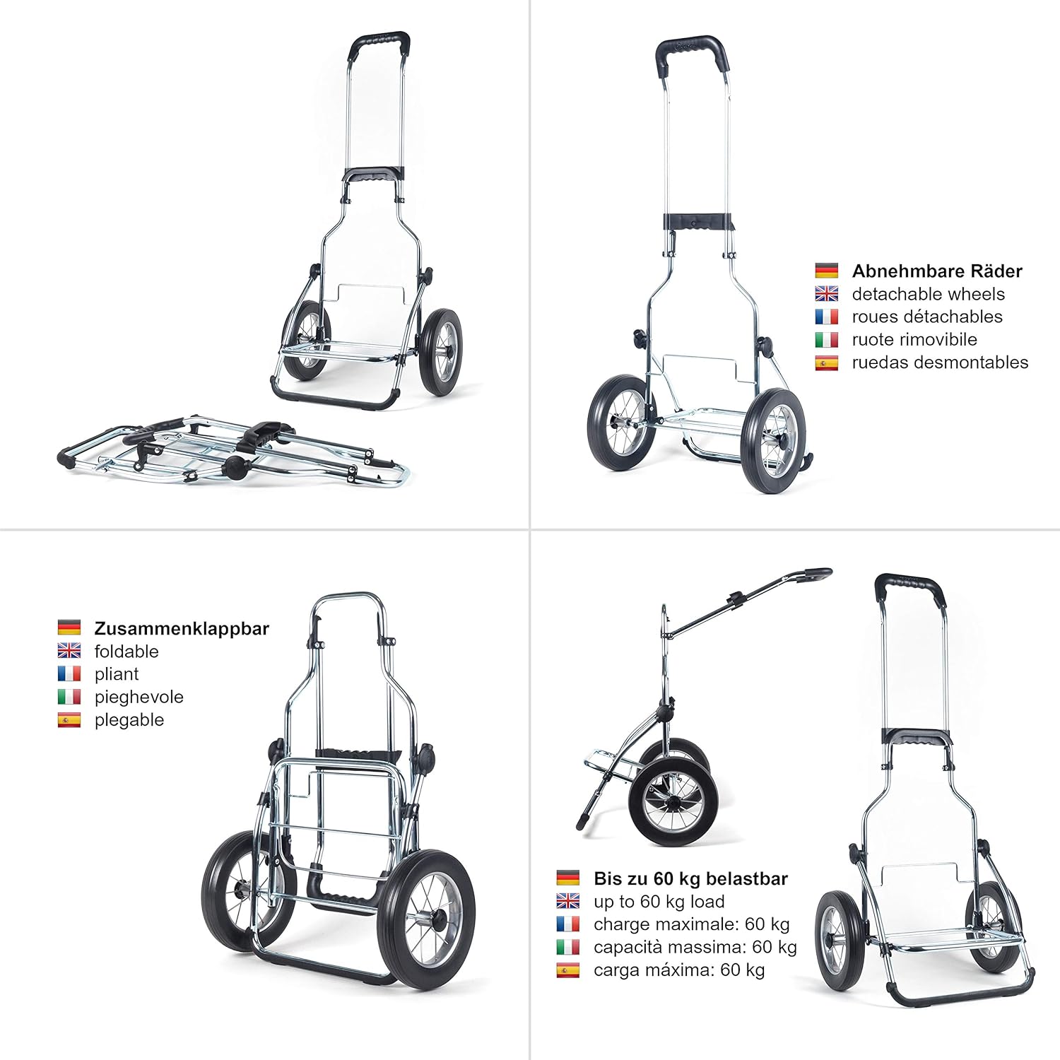 Andersen shopping trolley Royal Steel frame with metal-spoked wheels ...