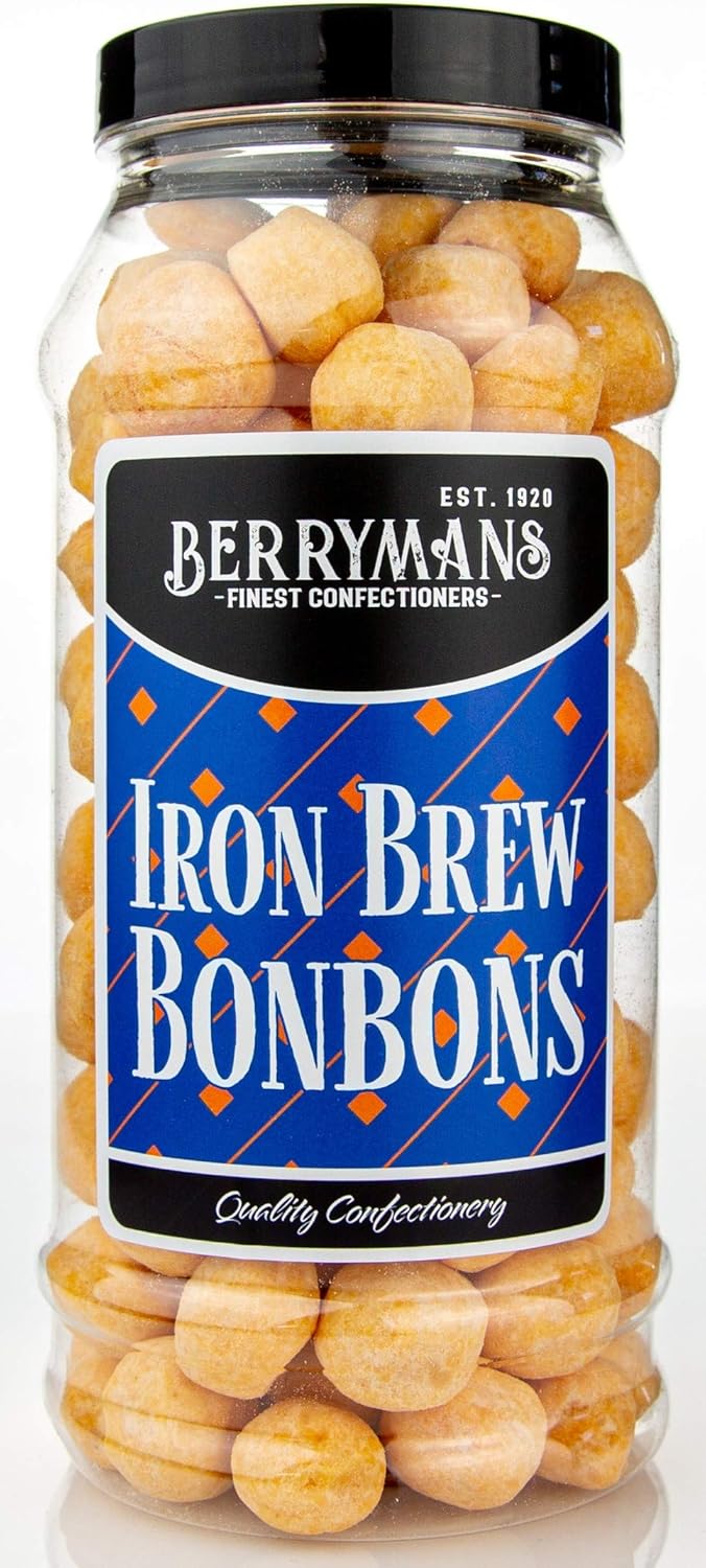 Original Iron Brew (Irn Bru) BonBons Retro Sweets Gift Jar by Berrymans ...