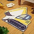 Amazon.com: Tinideya 30 Inch Kids Excavator Bedroom Rug, Hand Tufted ...
