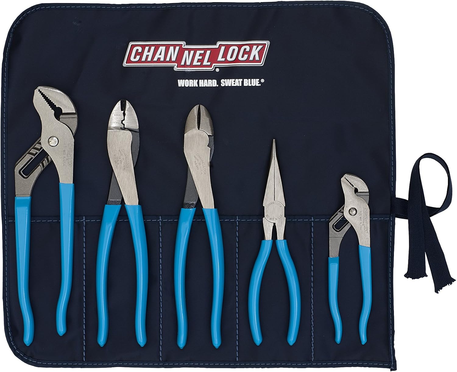 Channellock Tool ROLL-52 Plier Set with Tool Roll, 5-Piece: Amazon.co ...