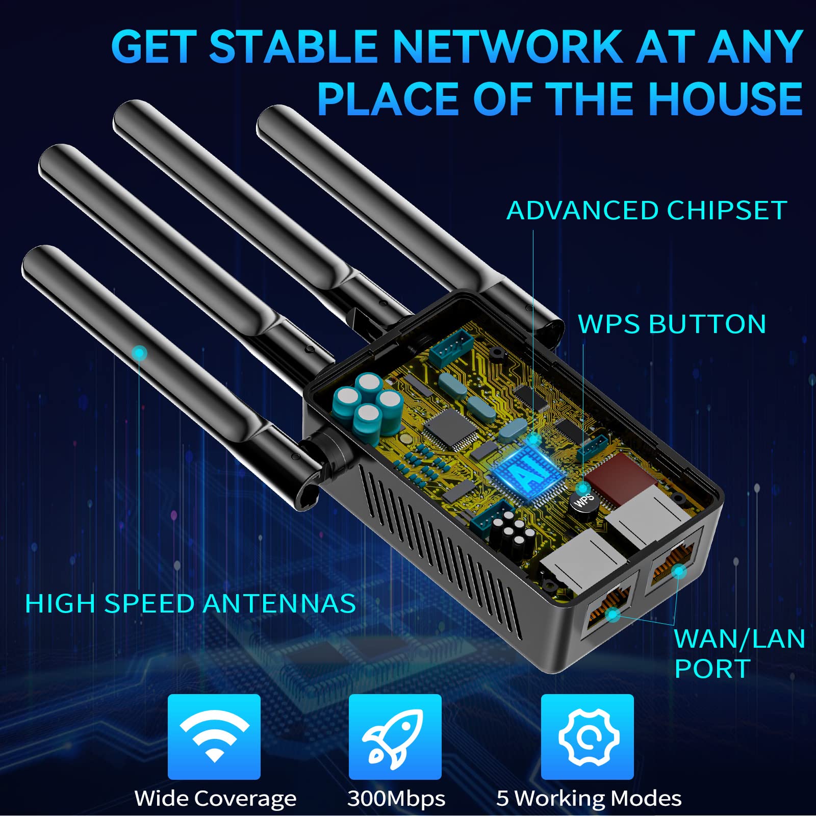 Mua 2023 WiFi Extender, Internet Extender WiFi Signal Booster Cove up ...