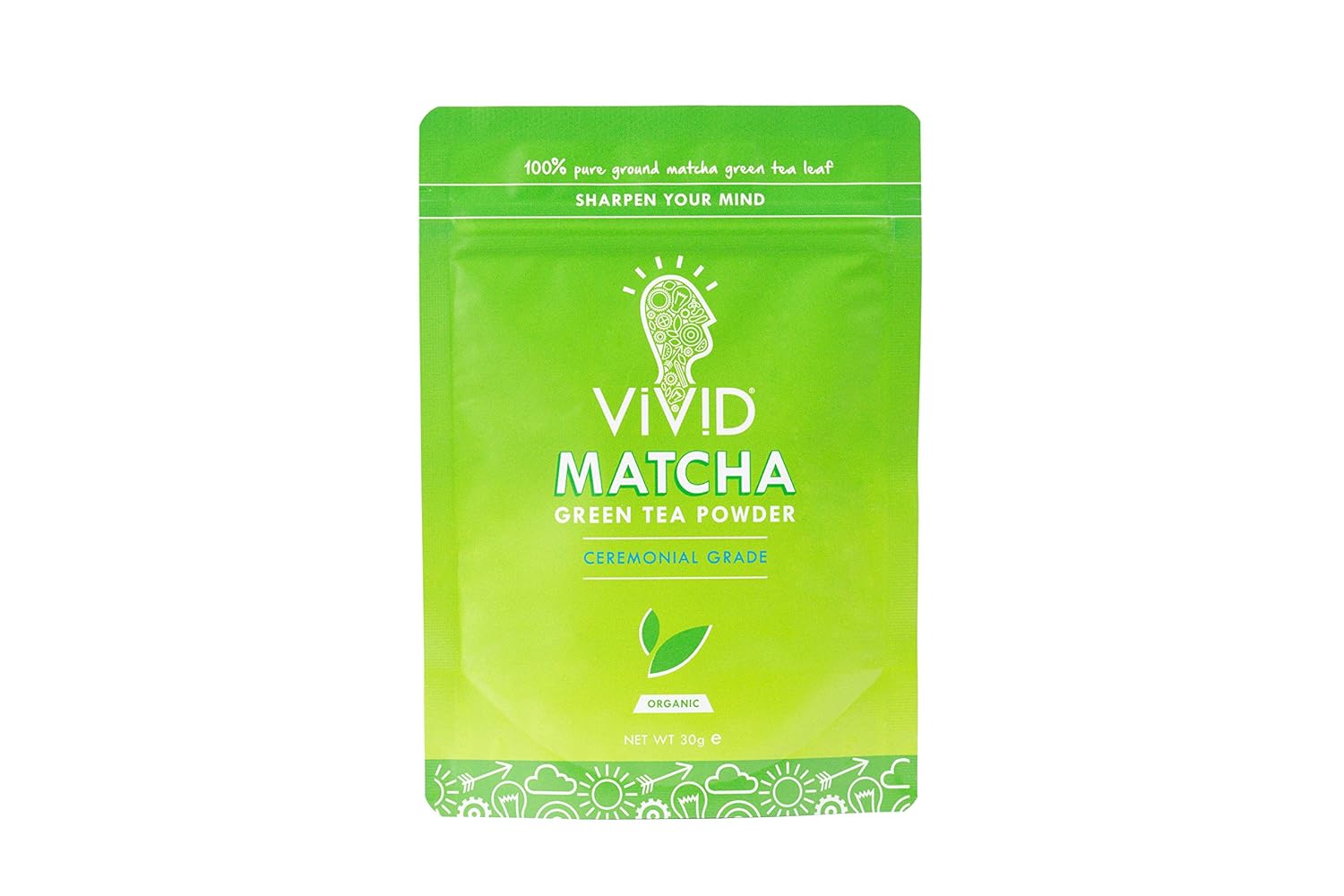 Vivid Matcha On-the-go Ceremonial Grade Matcha Powder Sachet, 7 g ...