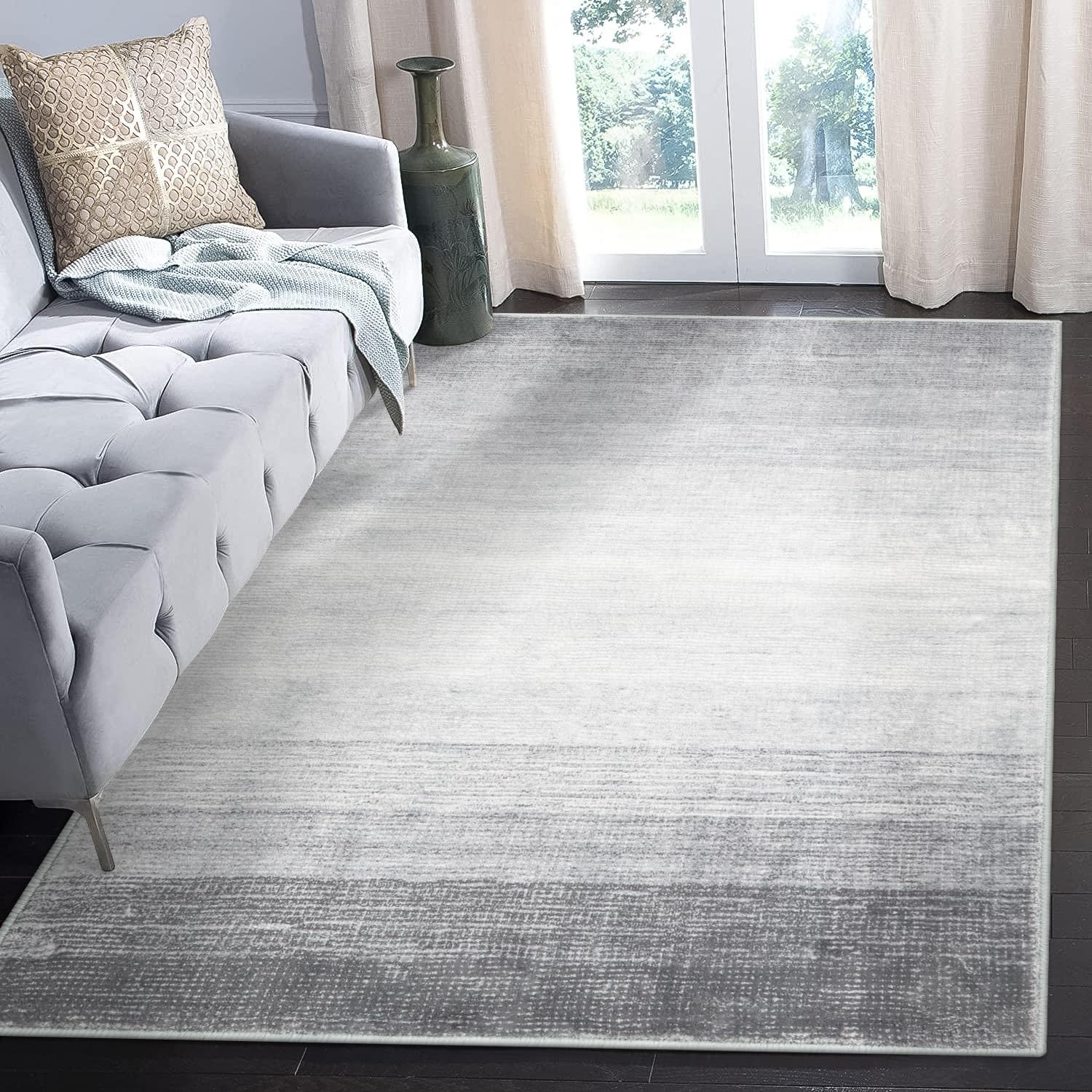 Wonnitar Modern Ombre 4x6 Grey Rugs for Bedroom, Washable Area Rug for ...
