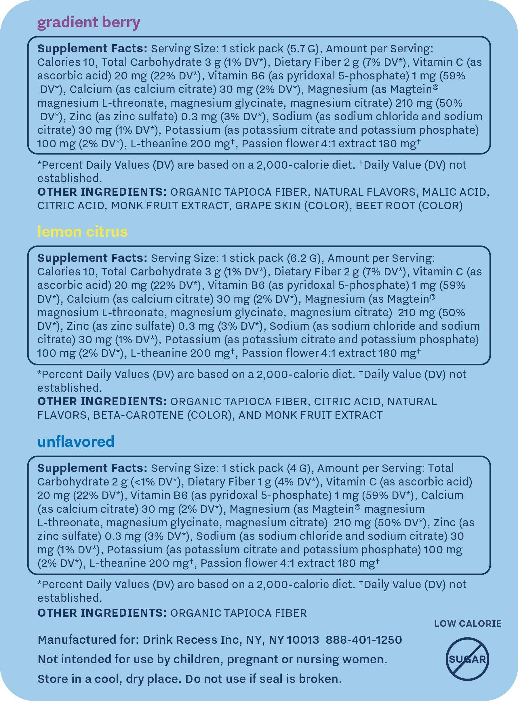 Mua Recess Mood Drink Mix Powder | Sampler Pack | 15ct Box | Calming ...